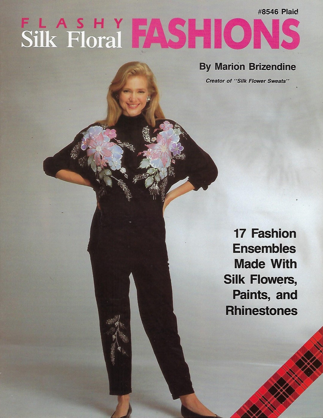 Flashy Silk Floral Fashions Patterns to Decorate Clothing VTG 90's ...