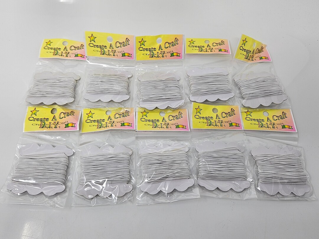 White 1mm Thin Elastic Thread String Cord for Jewelry Crafts 100yds - Etsy