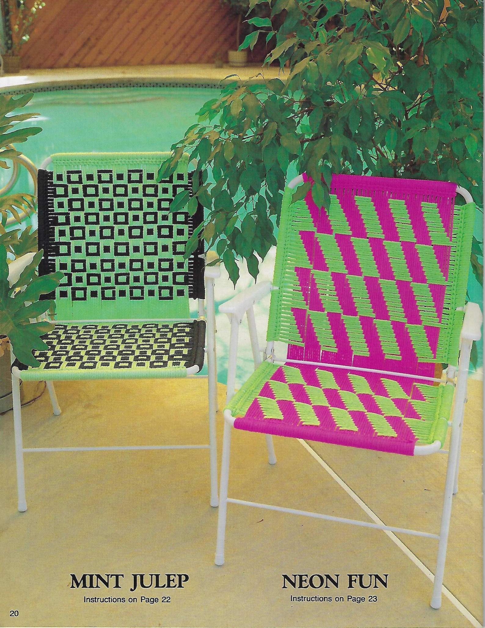 PDF ONLY Seating Patterns for Macrame Chairs Lawn Chair Weaving ...