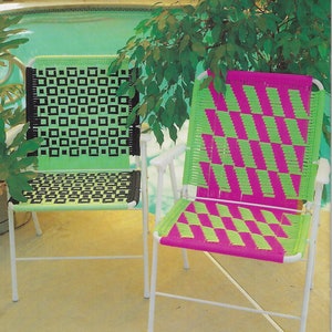 PDF ONLY Seating Patterns for Macrame Chairs Lawn Chair Weaving ...
