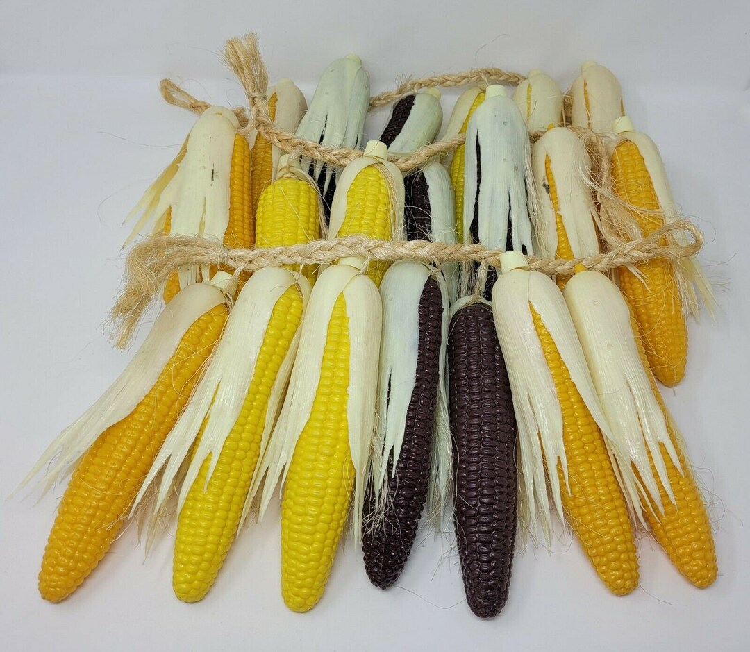 Lot Artificial Ears of Corn on the Cob Fake Plastic Vegetable Fall ...
