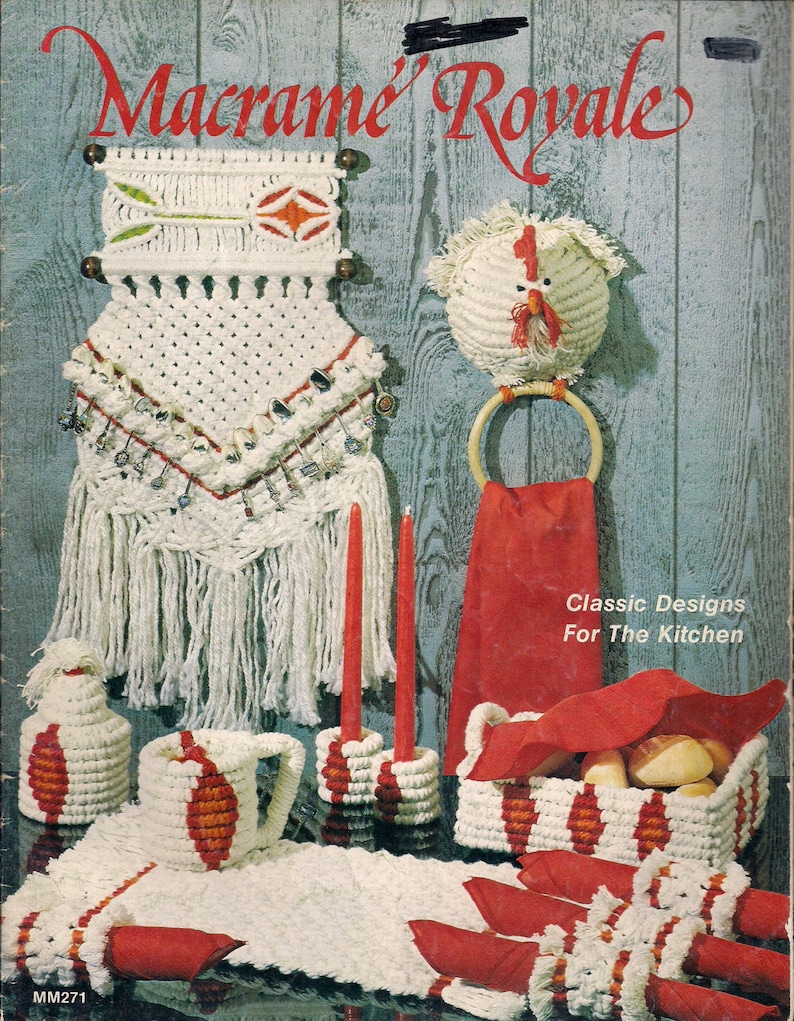 Macrame Royale Book Vintage Classic Kitchen Patterns | Etsy