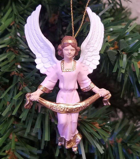 Pack of 12 Pink Plastic Miniature Angel Christmas Ornaments | Etsy