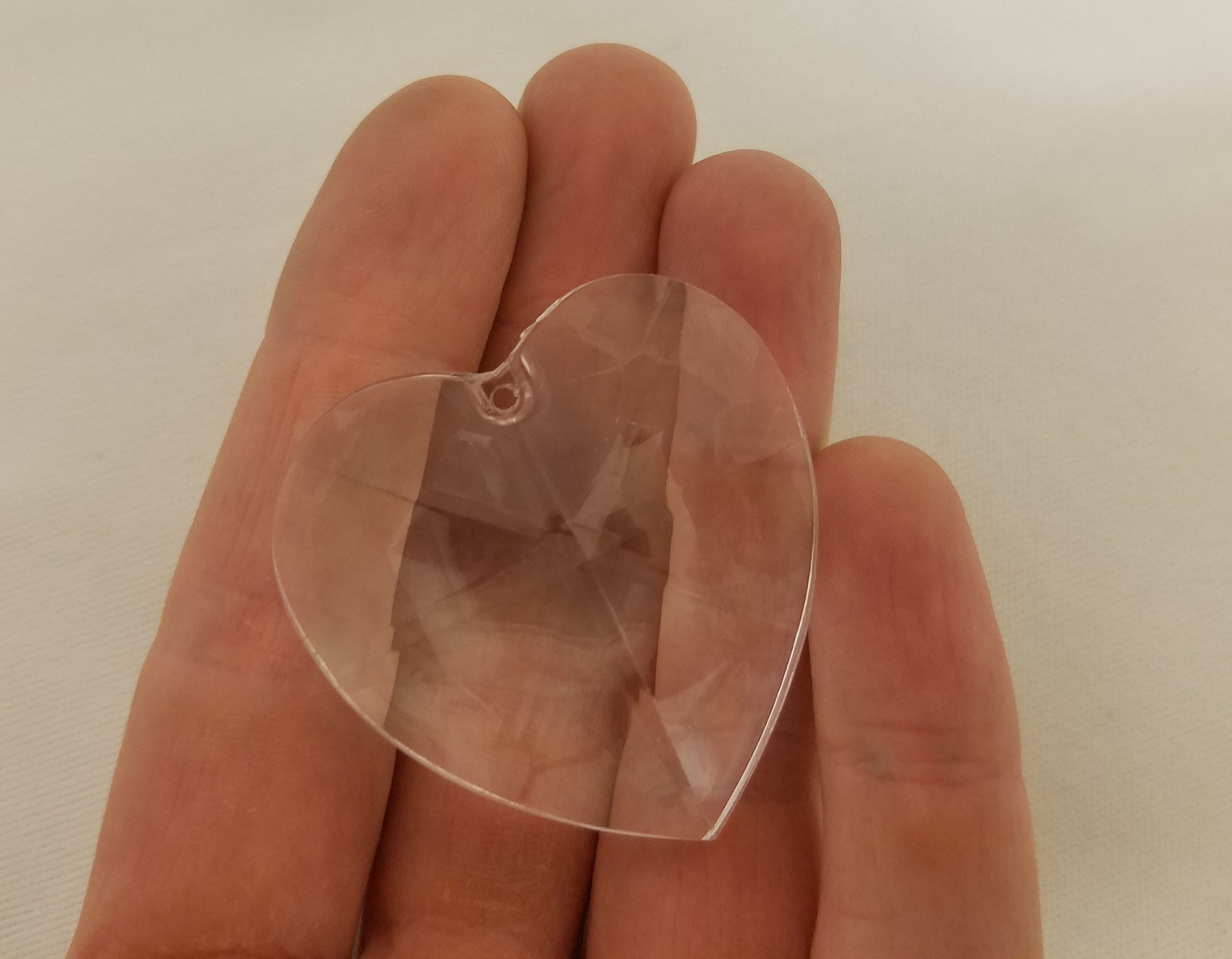 Pack of 10 Crystal Clear Acrylic Plastic Large 40mm Faceted | Etsy