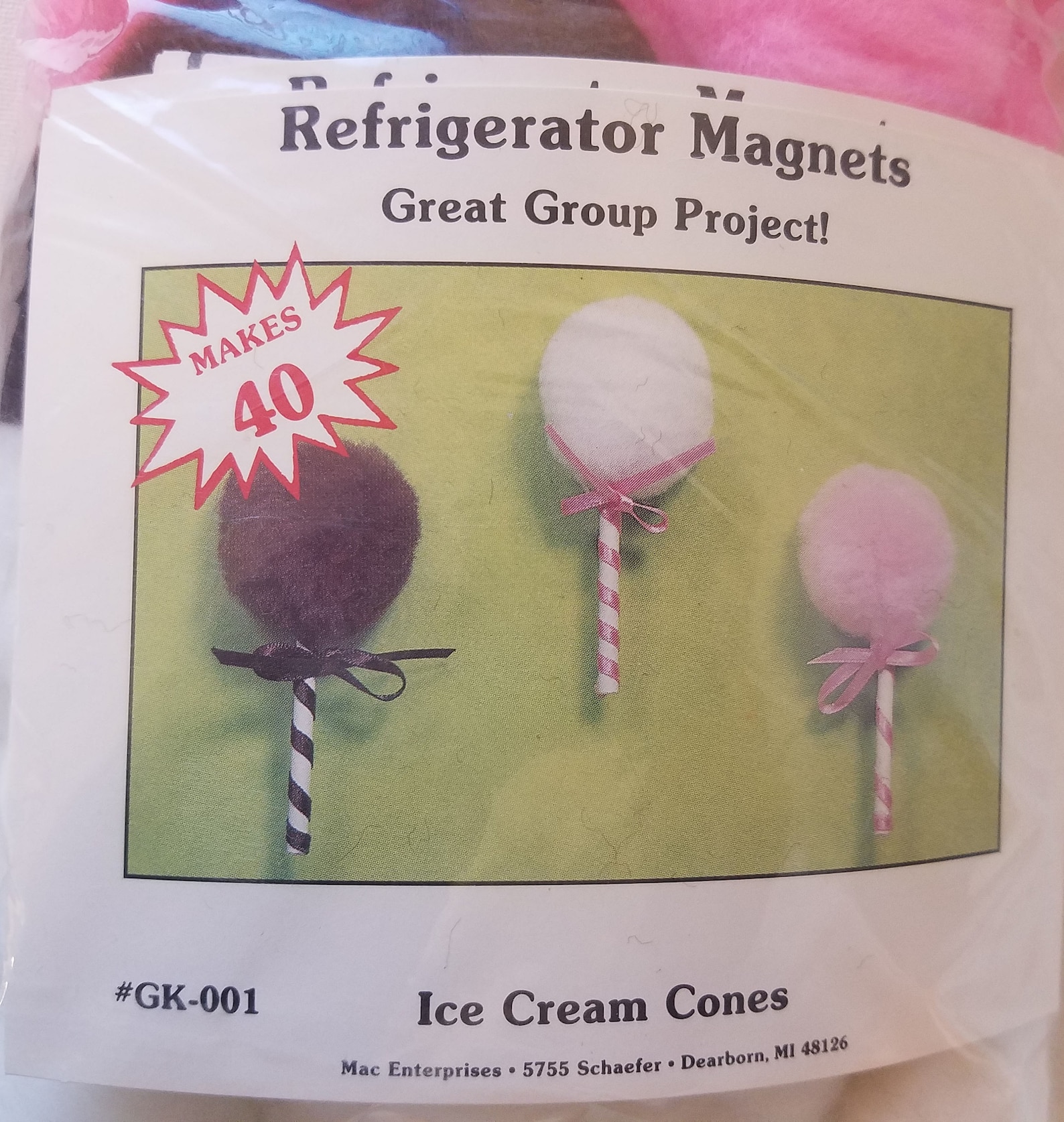 Ice Cream Cones Refrigerator Magnets Kids' Group Craft | Etsy