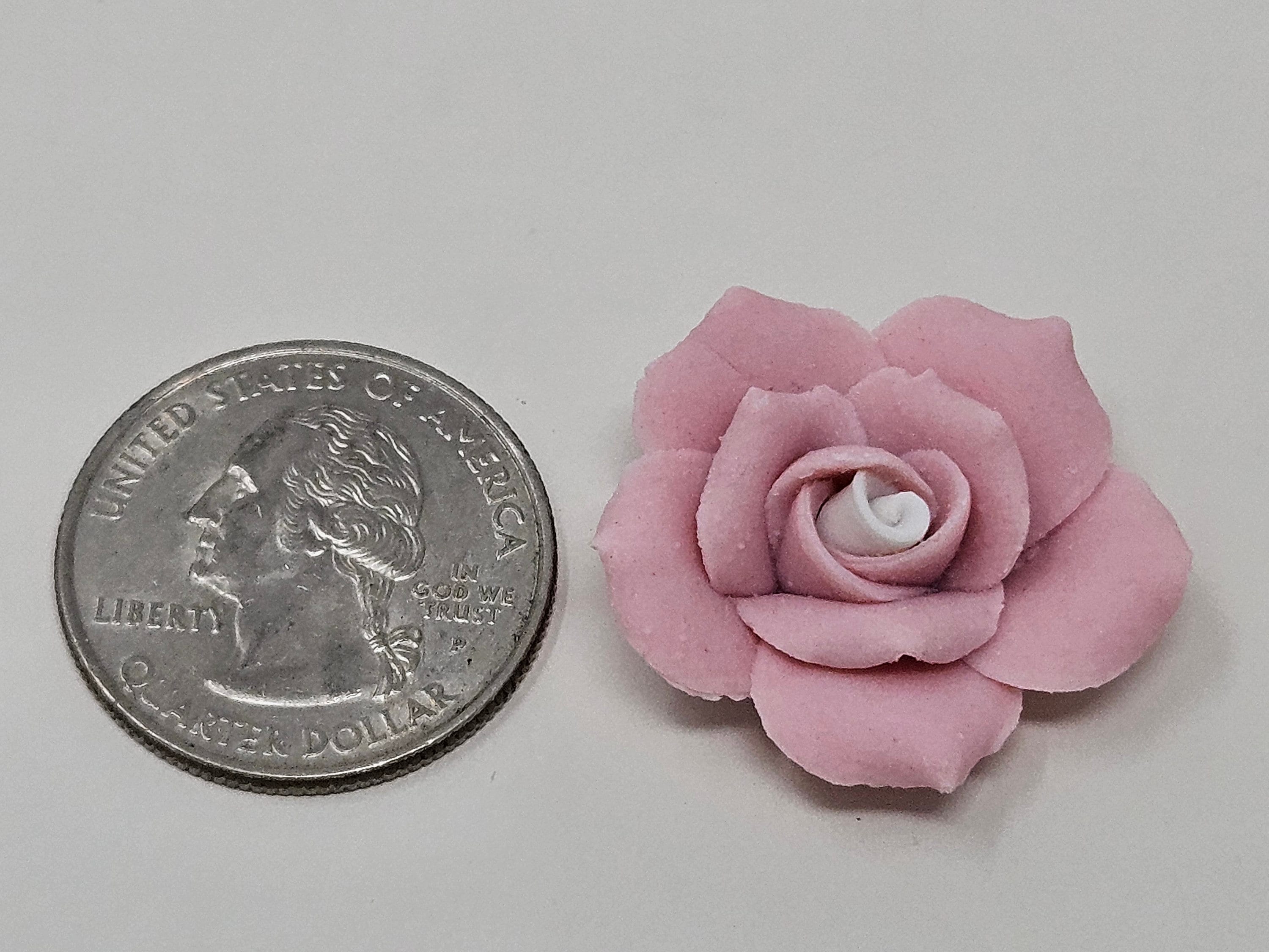 12 Pcs Porcelain Ceramic Bisque Rose Heads Flower Blossoms Vintage ...