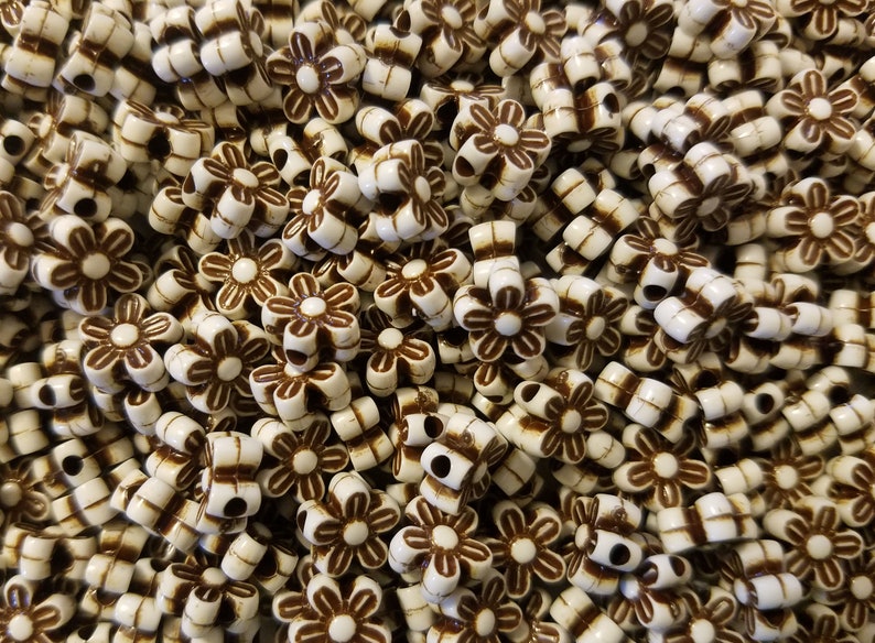 300 Pcs Daisy Flower Plastic Acrylic Craft Beads 9mm | Etsy