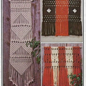 PDF ONLY Wall Decorating With Macrame Wall Hangings Patterns Craft Book ...