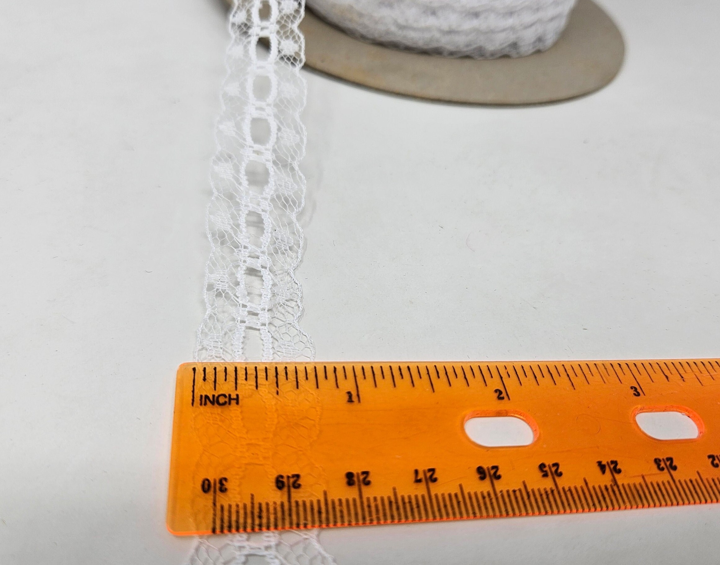 Bulk Wholesale Spool 399 YDS White Lace Trim 3/4
