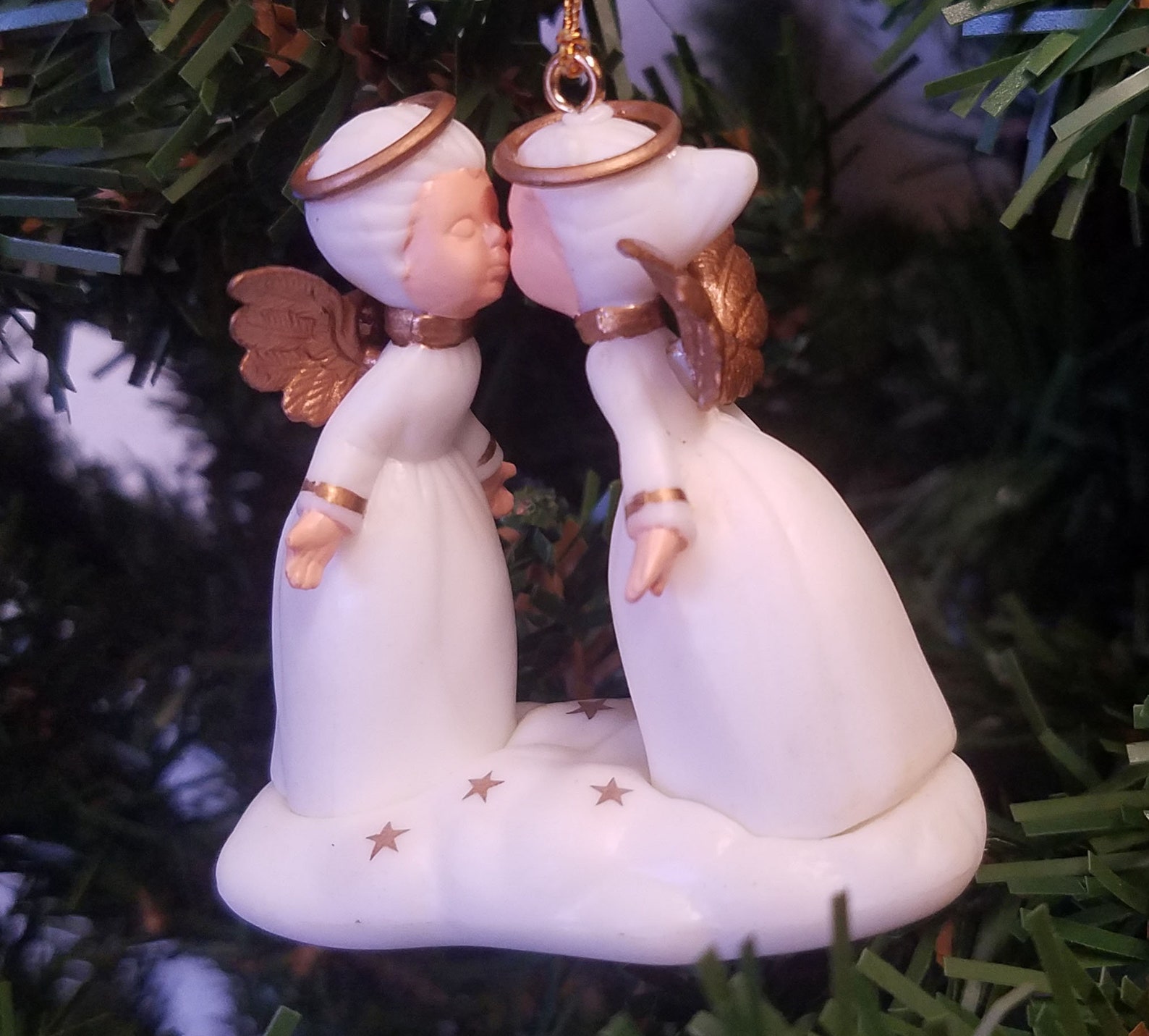 Pack of 4 Vintage 2 White Plastic Kissing Angel Couple | Etsy