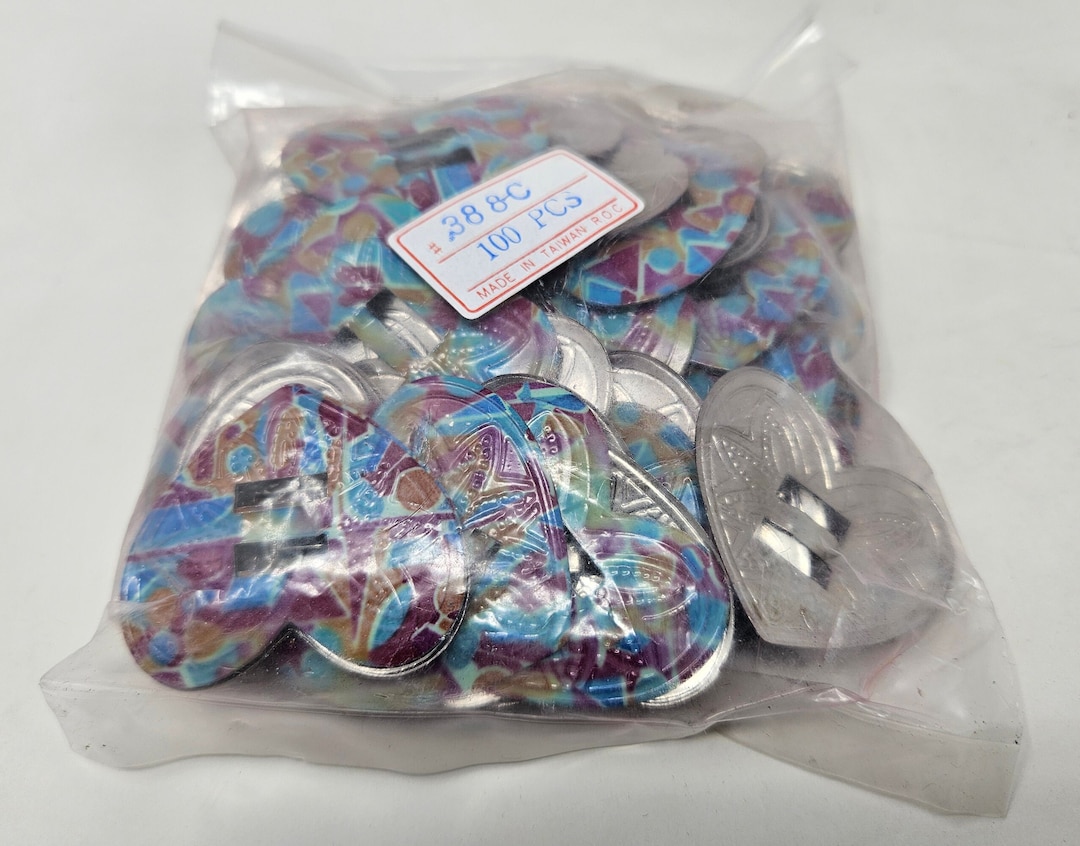 Bulk Pack of 100 Pcs Heart Shaped Metal Western Cowgirl Bolo Slotted ...