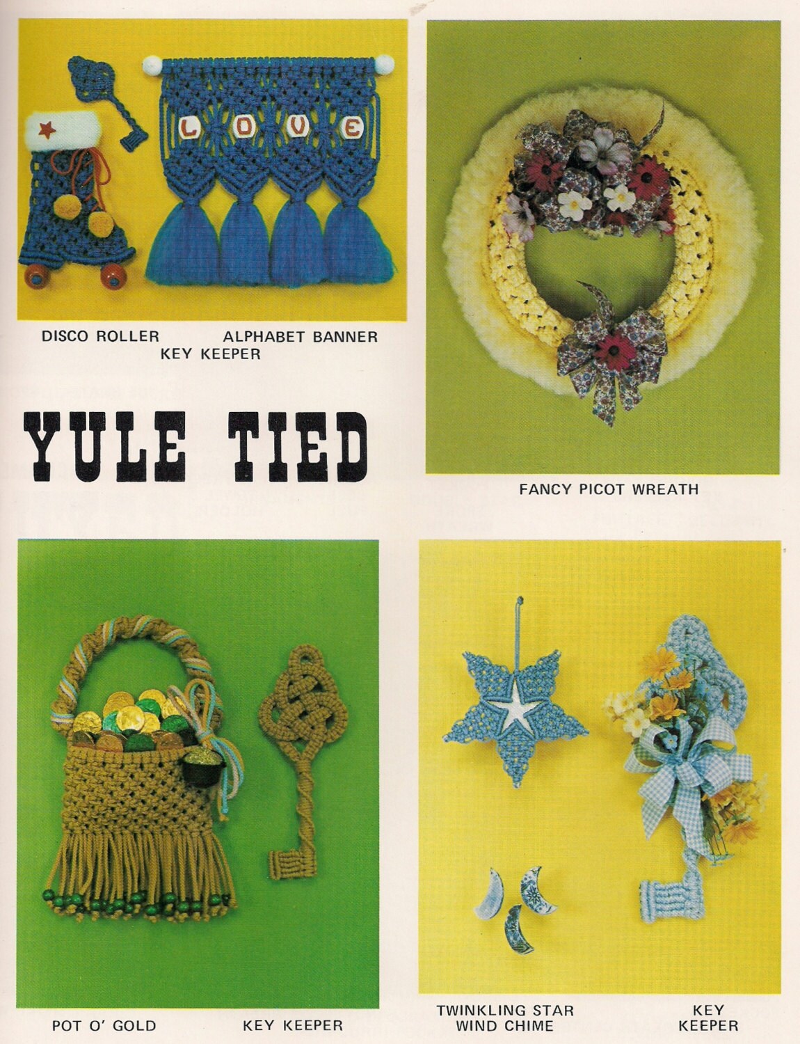 Vintage Yule Tied Macrame Book Patterns for Holiday Crafts and | Etsy