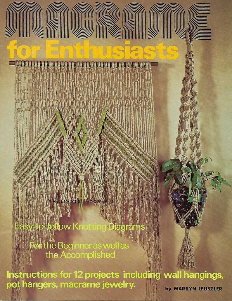 PDF ONLY Macrame for Enthusiasts Book Hanging Wall Art & Plant Hanger ...