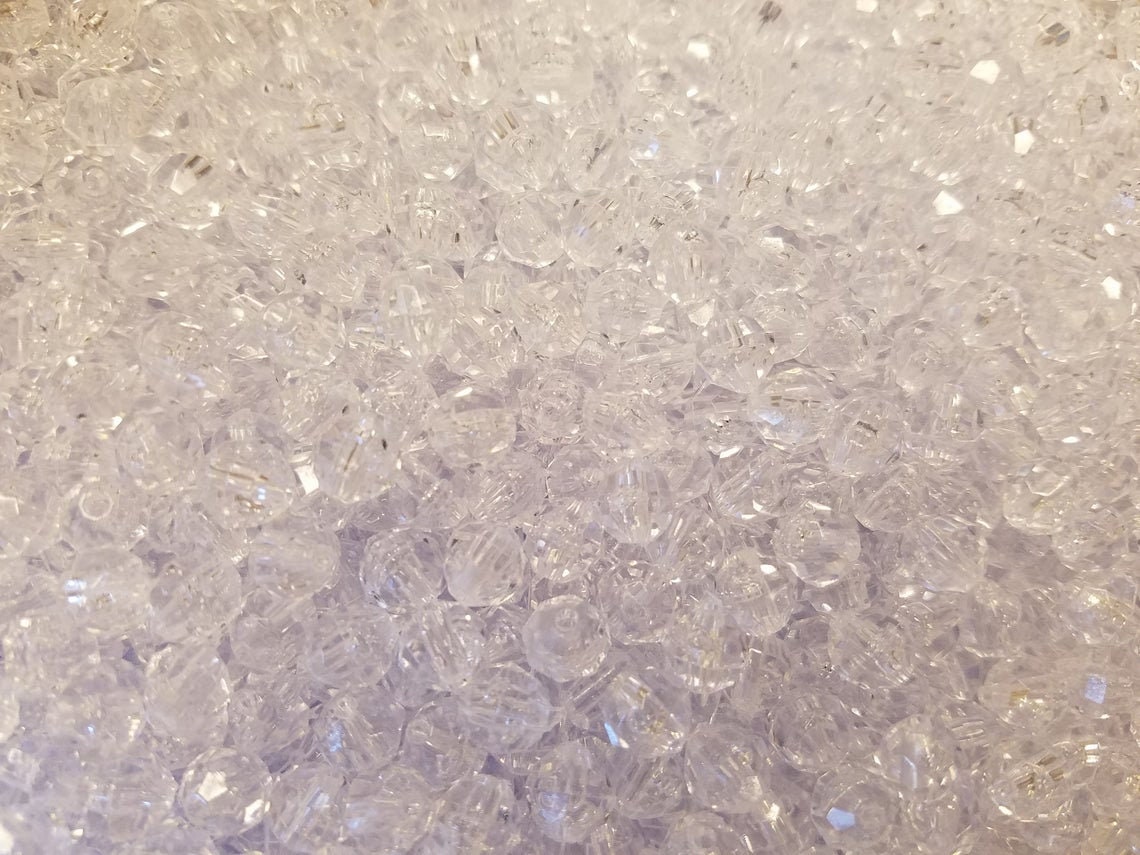 500 Pcs Opaque Crystal Faceted 8mm Round Plastic Acrylic Craft | Etsy