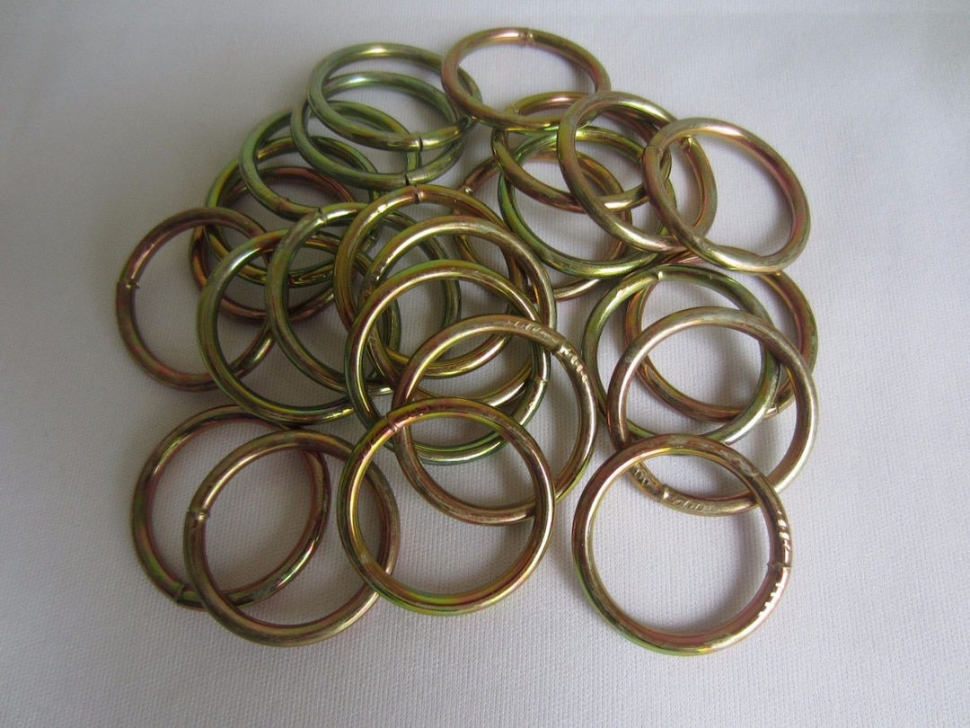 Lot of 25 Gold Metal Brass Macrame Craft Rings 1-1/4" Inch Diameter - Etsy
