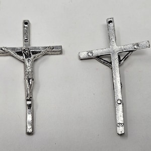 10 Pcs Jesus Christ on Cross Crucifix Catholic Rosary Charms Antique ...