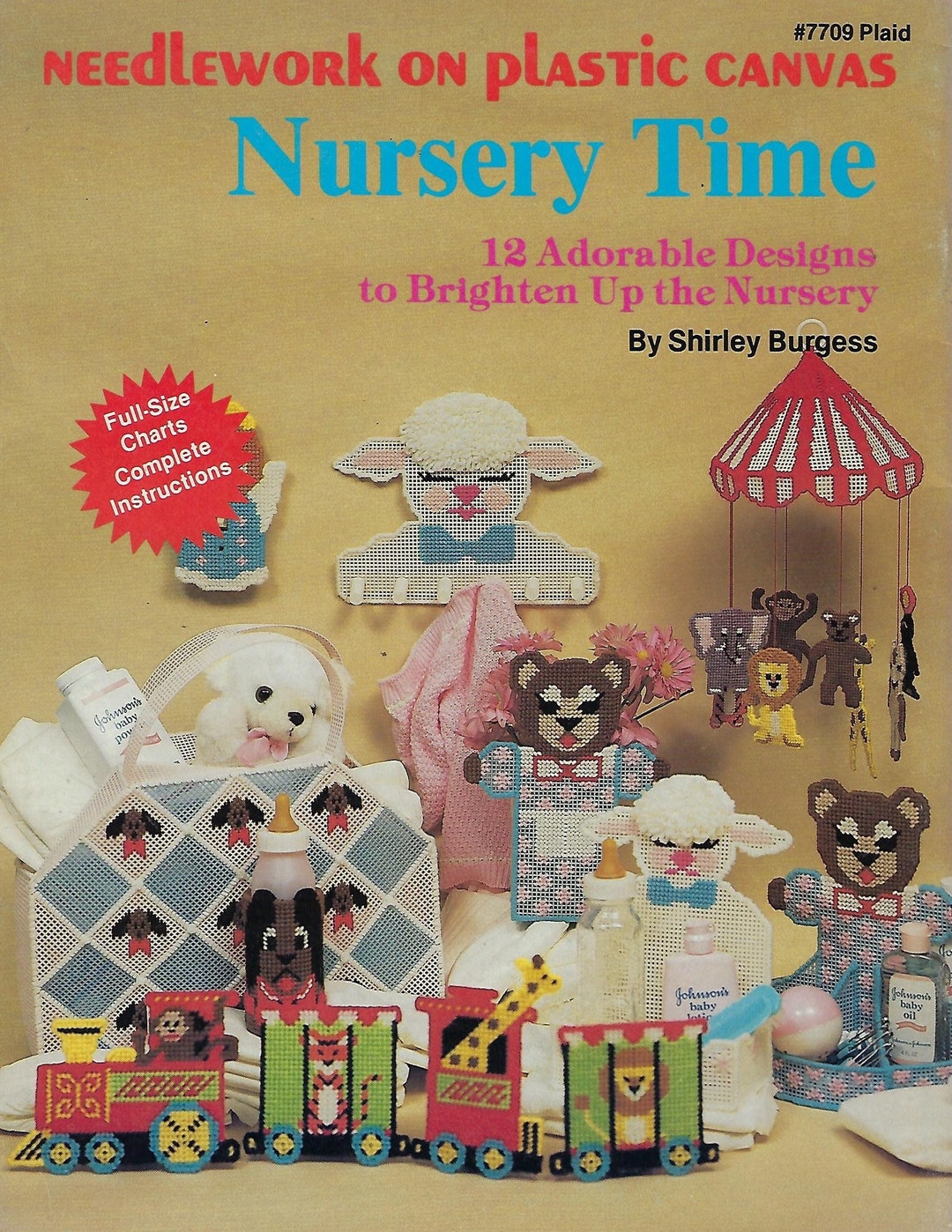 Needlework on Plastic Canvas Nursery Time Baby Decor Patterns Book - Etsy