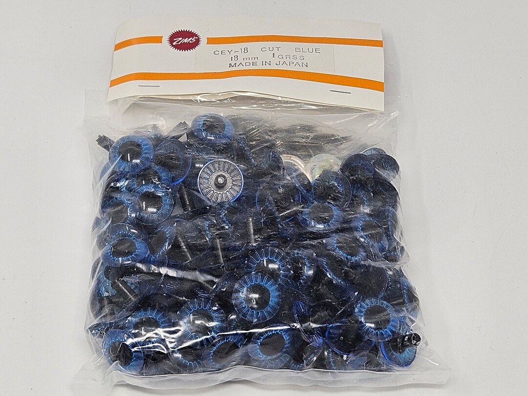 Bulk Pack Zim's Vintage Cut Owl Eyes Plastic Safety Eyes With Textured ...