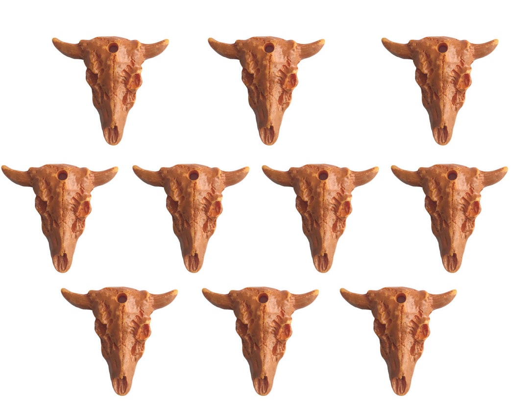 10 Pcs Longhorn Steer Cow Skull Cowgirl Western Indie Craft Jewelry ...