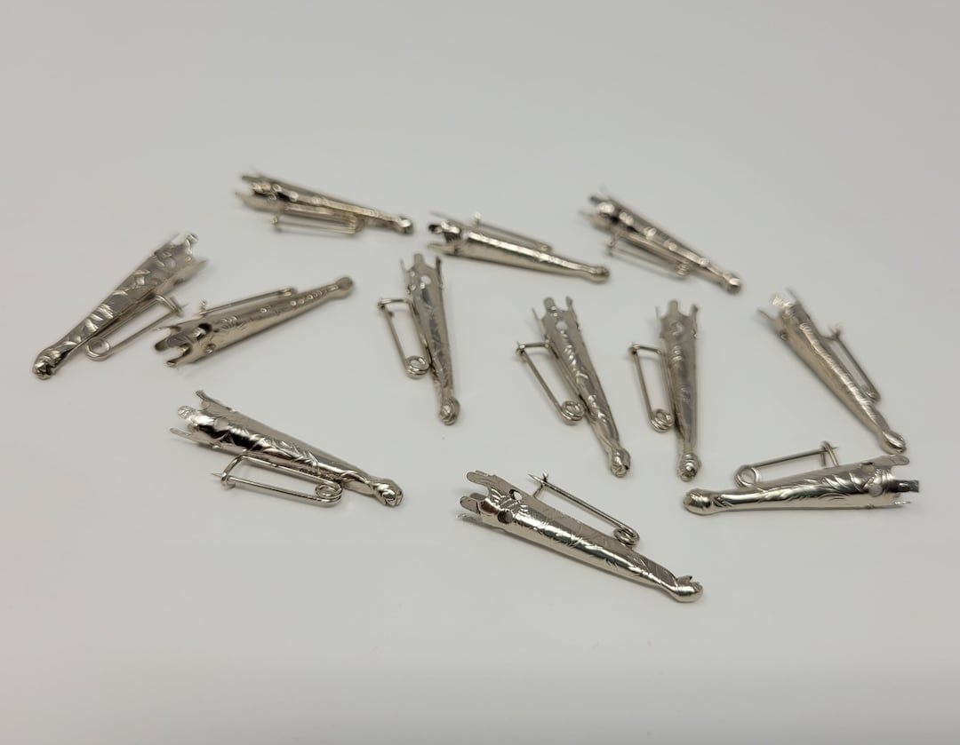 12 Pcs Fancy Silver Nickel Metal Bolo Tie Cord Tips Cone Tapered With ...