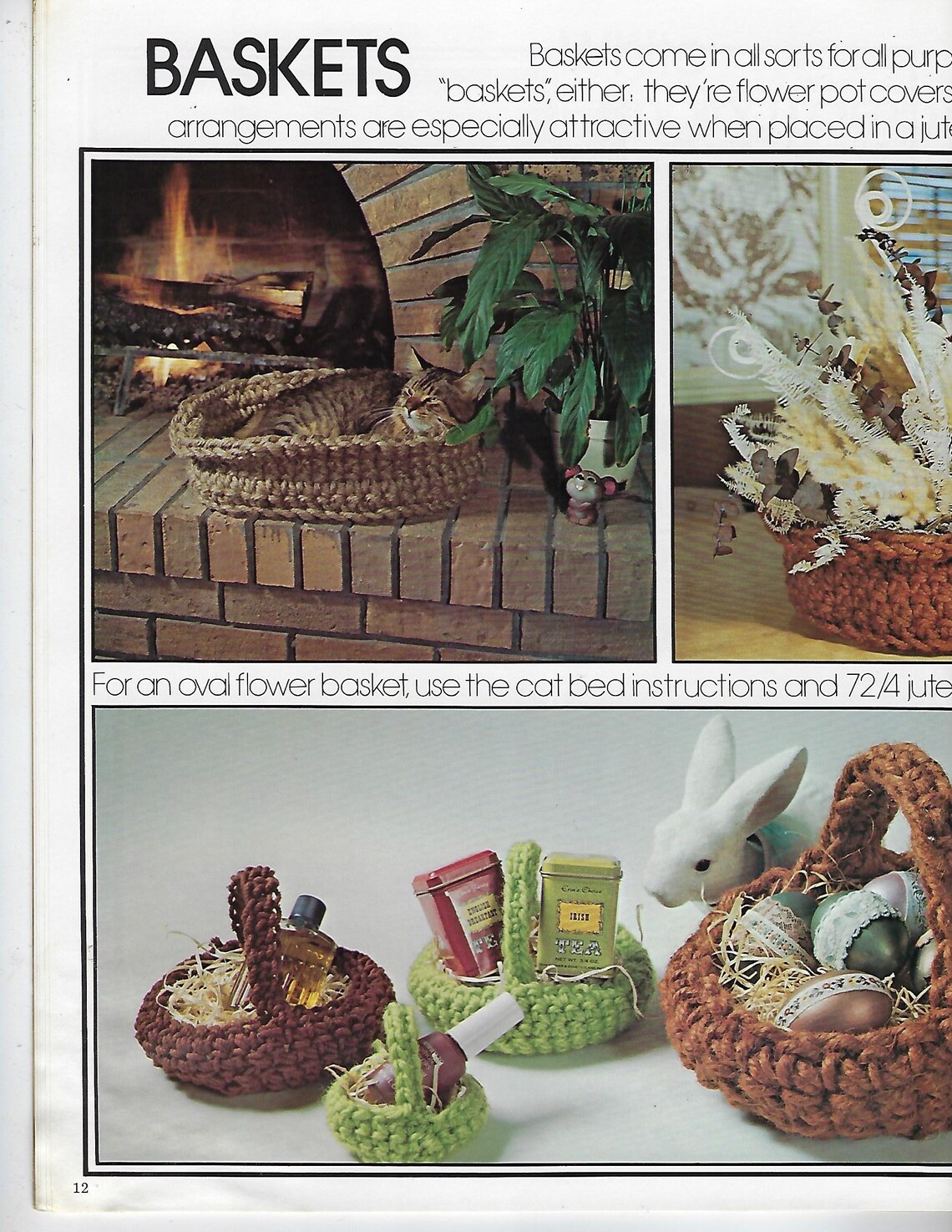 Crochet for Home Decor Using Large Cords Patterns Vintage Craft Book - Etsy