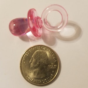 Pack of 50 Small Clear Transparent Miniature Acrylic Plastic Pacifiers ...