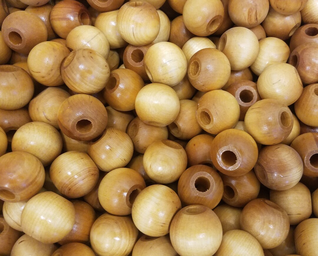 Lot of 24 Natural Wood Large Round Macrame Wooden Craft Plant Hanger ...