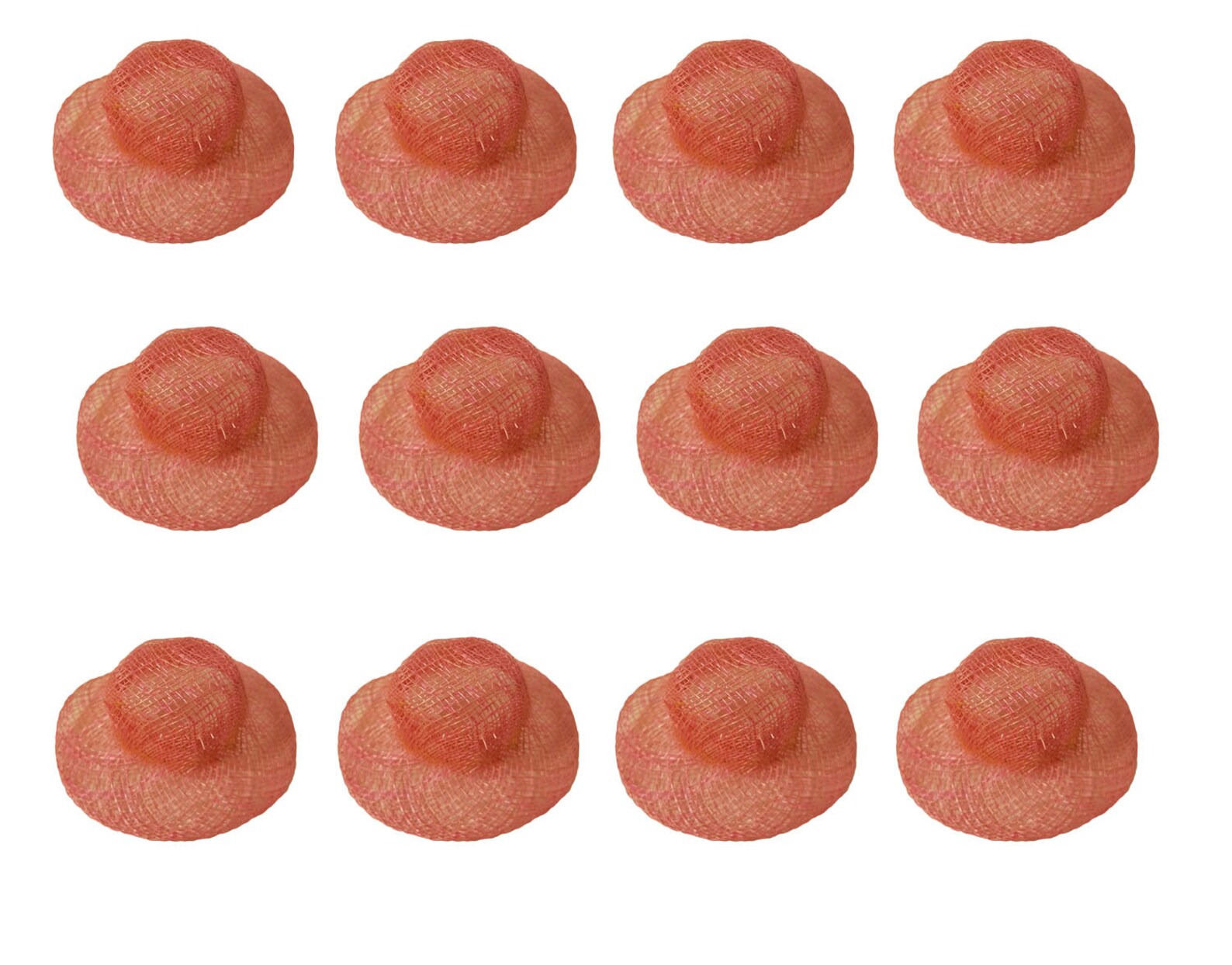 Pack of 12 Vintage 3" Miniature Natural Sinamay Woven Sun Hats Barbie ...