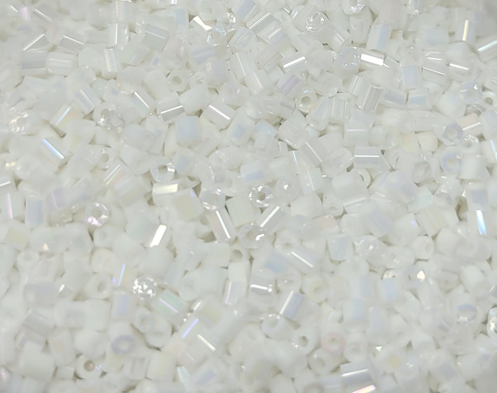 4oz ~10,000 Pcs Hexagonal 2-cut Glass Size 10/0 #1 Bugle Loose Seed ...