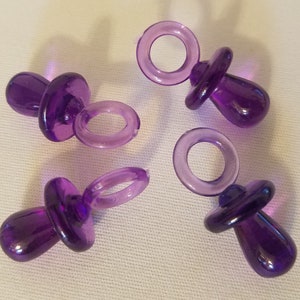 Pack of 50 Small Clear Transparent Miniature Acrylic Plastic Pacifiers ...