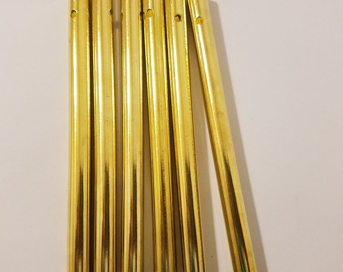 Pack of 6 Gold Metal Tubes Rods Pipes for Making Craft Diy Wind Chimes ...