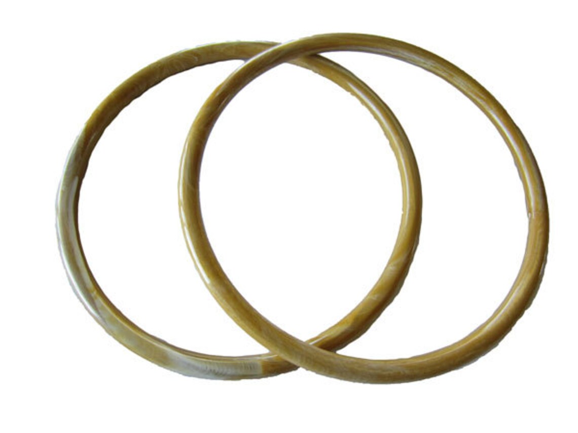 8" Round Vintage Plastic Marbella Macrame Craft Purse Handles or ...
