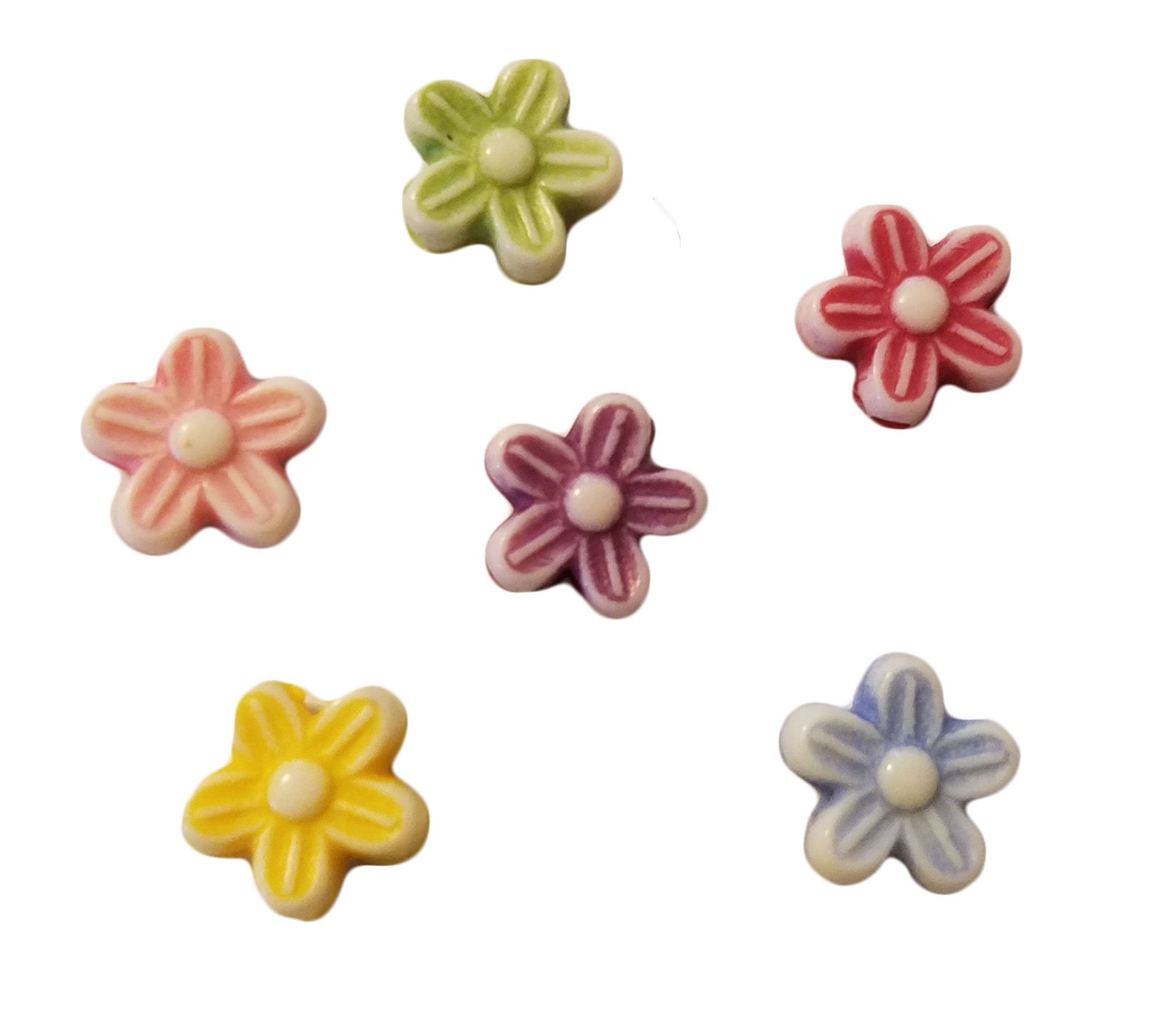 300 Pcs Daisy Flower Plastic Acrylic Craft Beads 9mm - Etsy