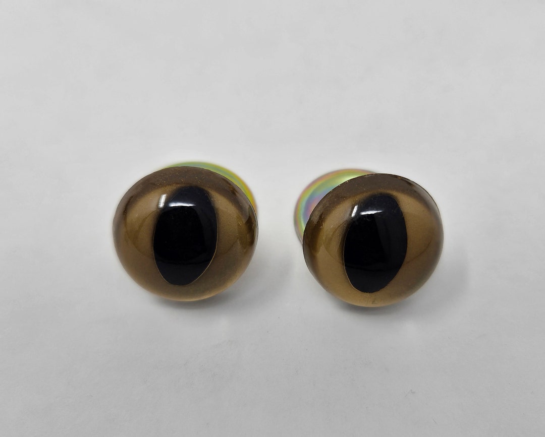 Zim's Vintage 18mm Large Gold Dust Cat Eyes Plastic Safety Eyes for ...