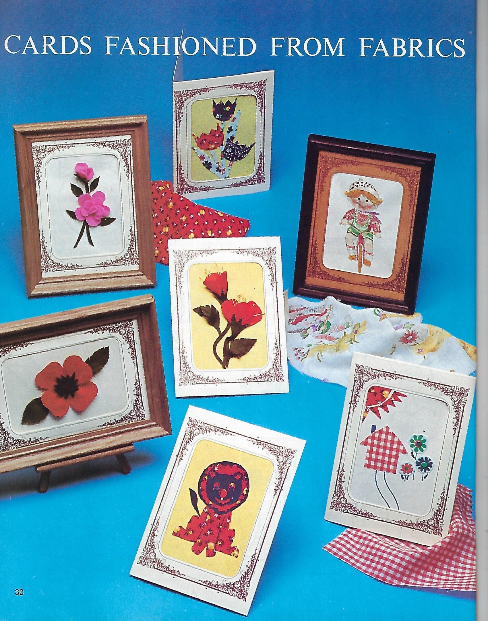 Mini-Crafts for Greeting Card Vintage Card Making Craft How To | Etsy