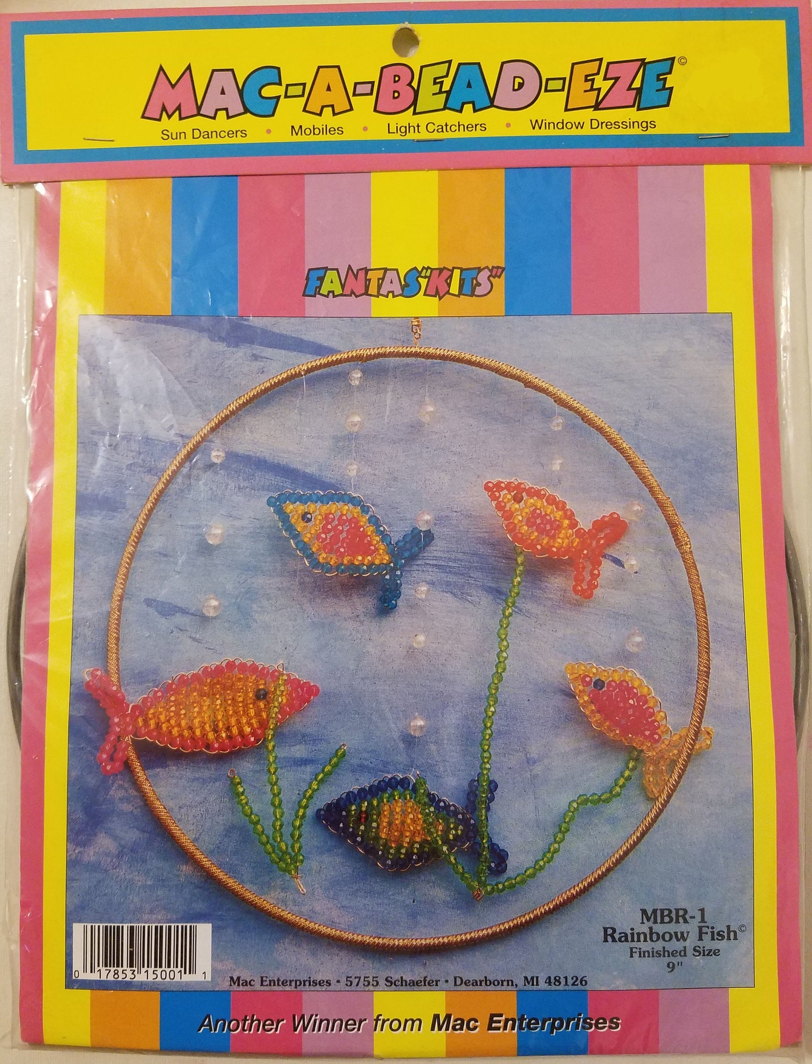 Beaded Rainbow Fish Mobile MAC-A-BEAD-EZE Beading Craft Kit Mac ...