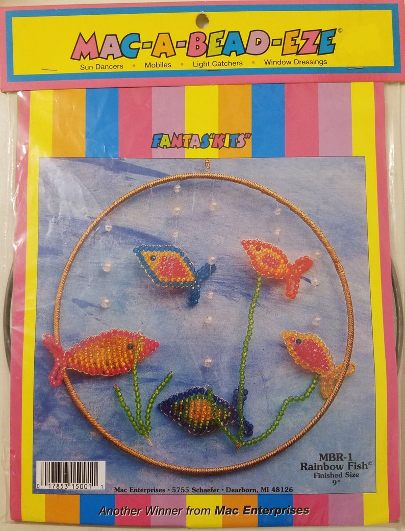 Beaded Rainbow Fish Mobile MAC-A-BEAD-EZE Beading Craft Kit - Etsy
