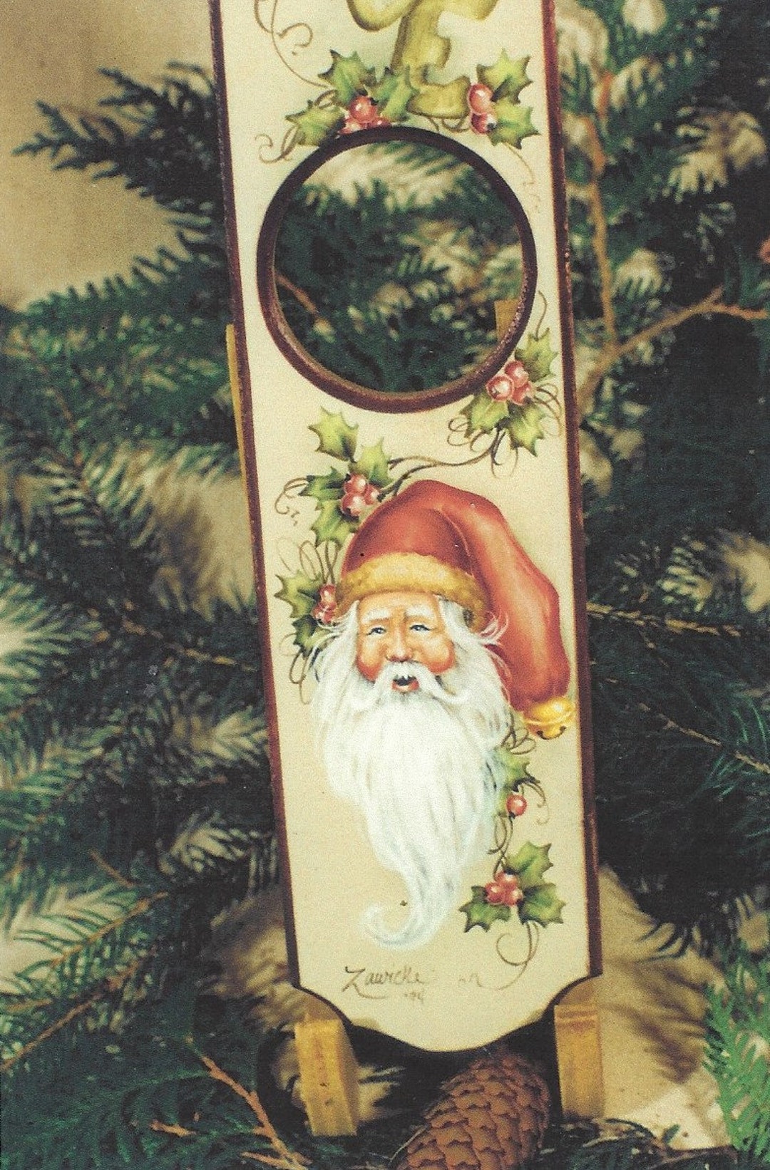 Holly-days Santa Duo Candy Cane Santa Decorative Painting Pattern ...