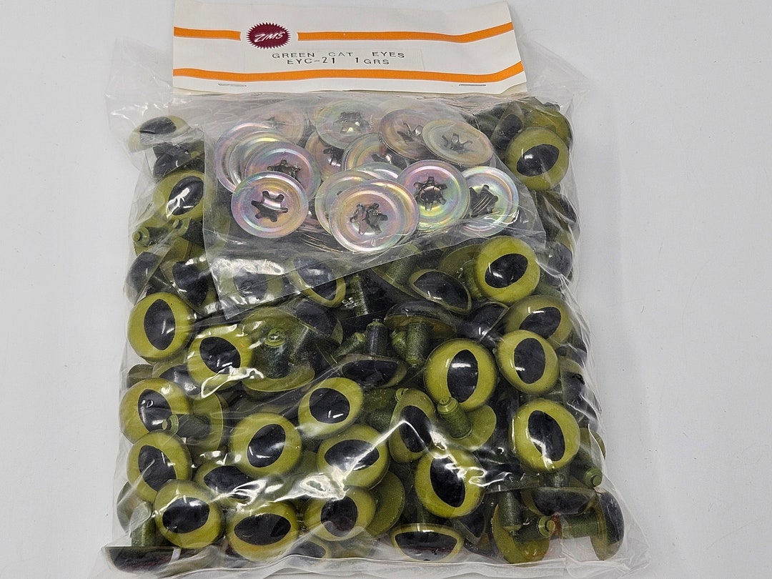 Bulk Pack Zim's Vintage Cat Eyes Plastic Safety Eyes for Craft Doll ...