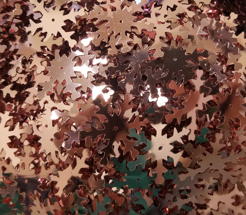 100 Pcs Vintage Snowflake Sequins Large 25mm 1-inch Metallic - Etsy