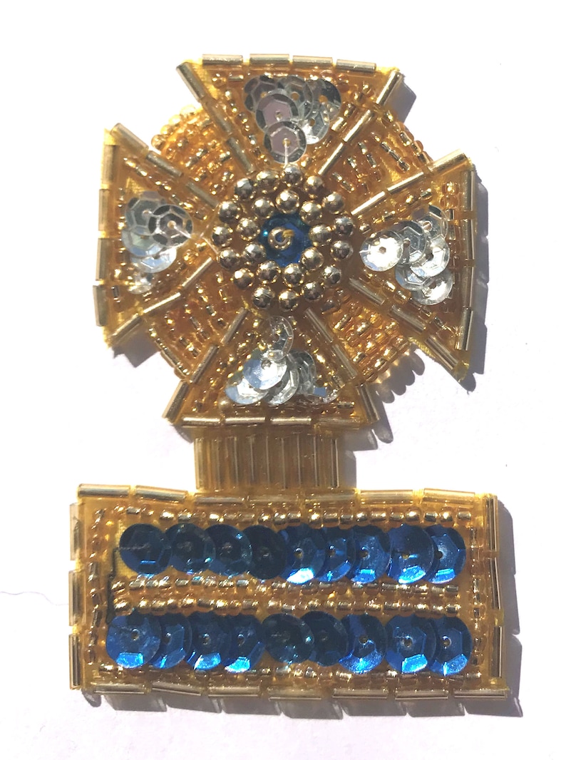 Pack of 2 Knights of Columbus Cross Emblem Beaded Sequined Sew-on ...
