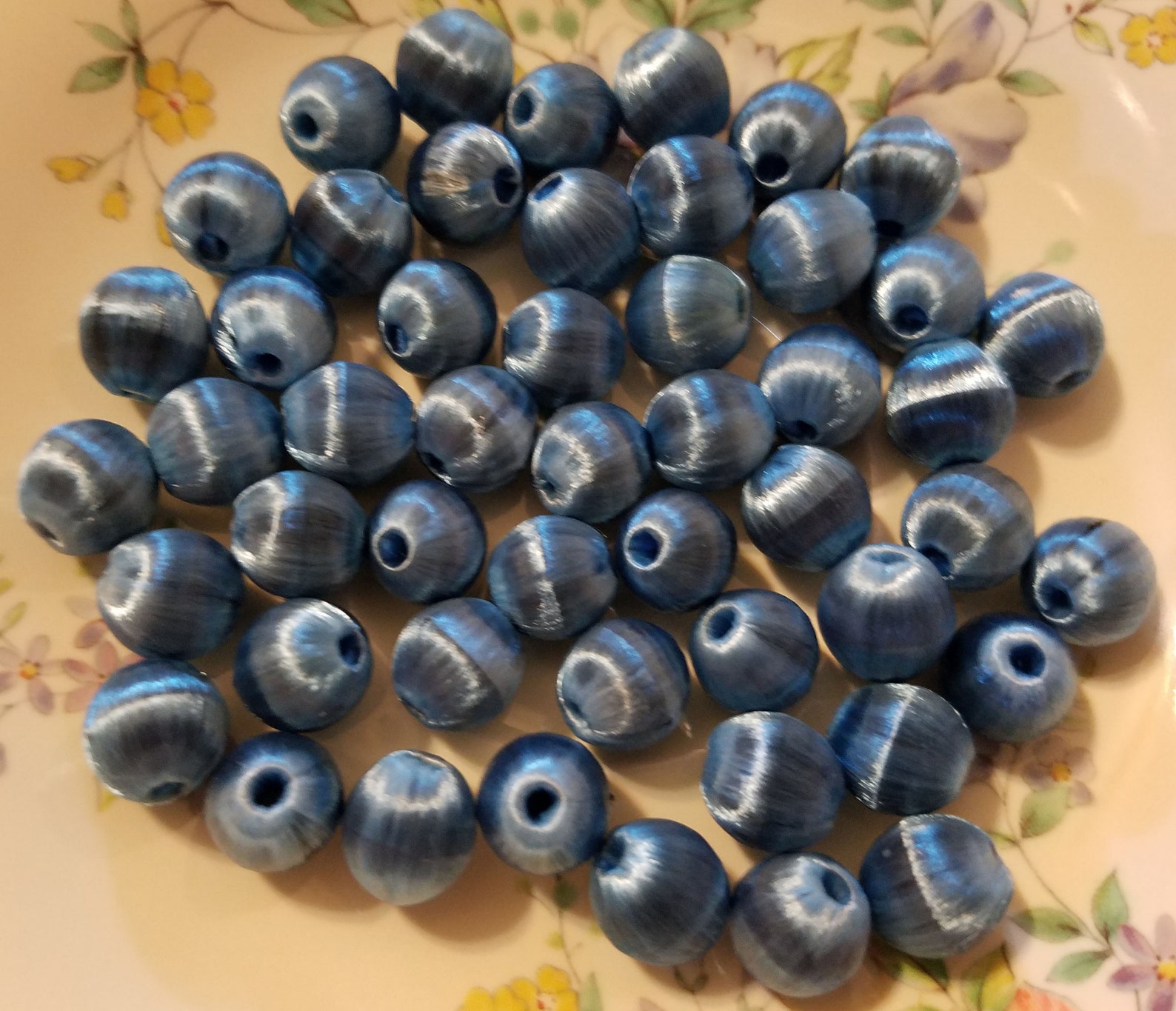 144 Pcs Vintage Silk Thread Wrapped Craft Beads 10mm Round in - Etsy