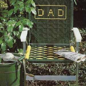 PDF ONLY Plaid's Macrame Chairs for the Sitting Lawn Chair Weaving ...