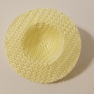 Pack of 12 Ivory Natural Woven Wicker Round Straw Sun Hats Miniature 1 ...
