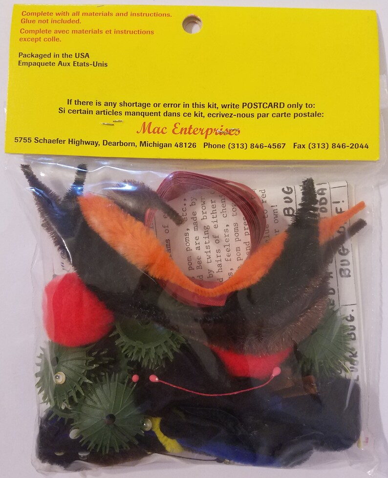 Bug-o-gram Magnets Kids' Pom-pom Group Craft Project Kit - Etsy