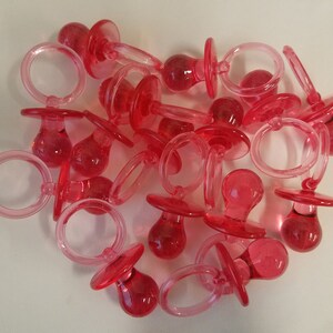 Pack of 15 Large Clear Transparent Miniature Acrylic Plastic Pacifiers ...