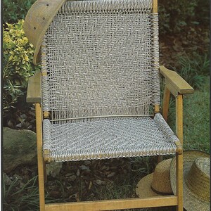 PDF ONLY Plaid's Macrame Chairs for the Sitting Lawn Chair Weaving ...
