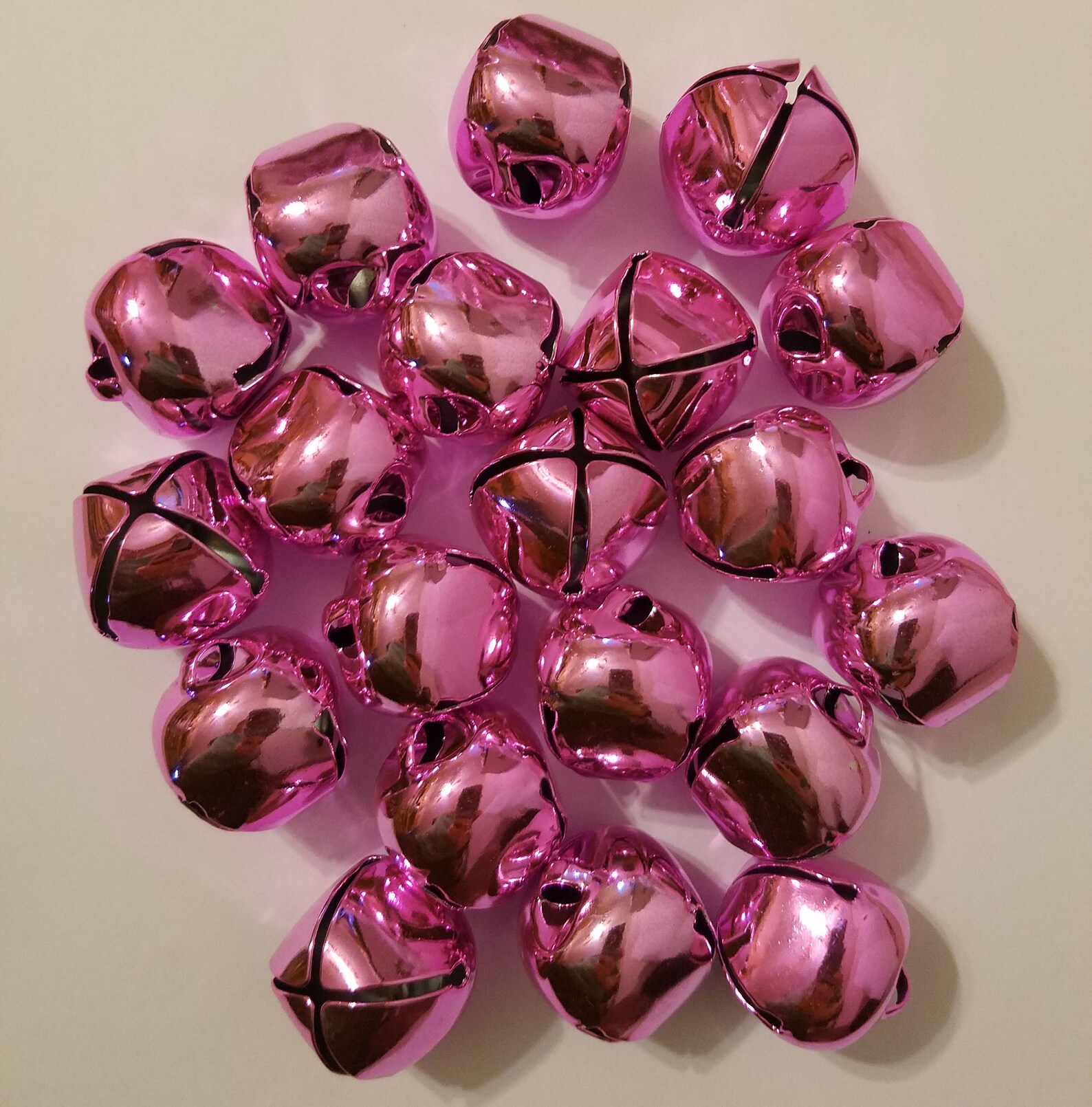 Lot of 20 Shiny Metal Jingle Bells for Christmas Crafts Large 30mm ...