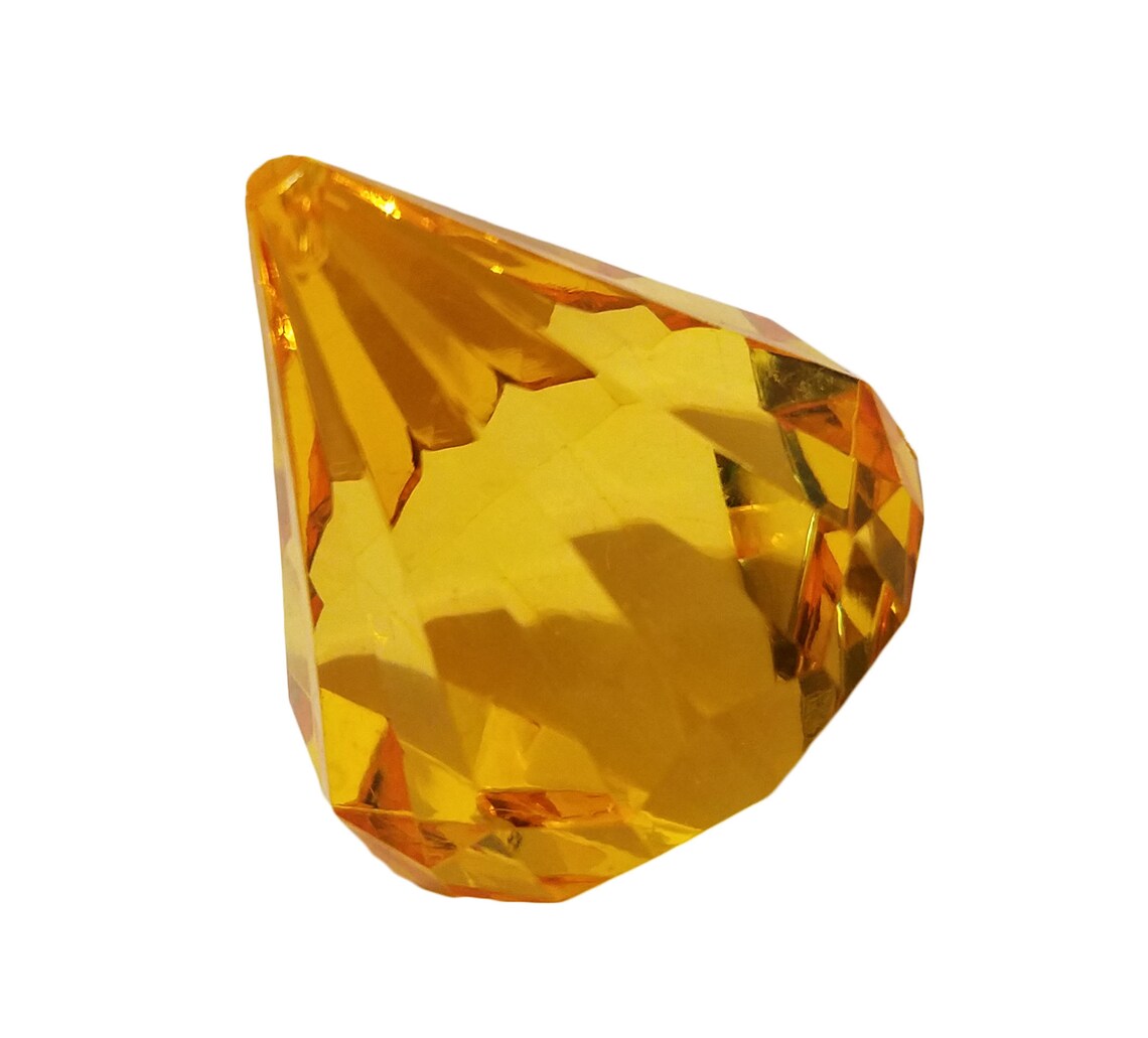 Pack of 4 Orange Topaz 40mm Prism Crystal Chandelier Gemstone - Etsy