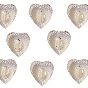 Pack of 8 Crystal Clear Acrylic Plastic Large 42mm Heart Shaped Beads ...